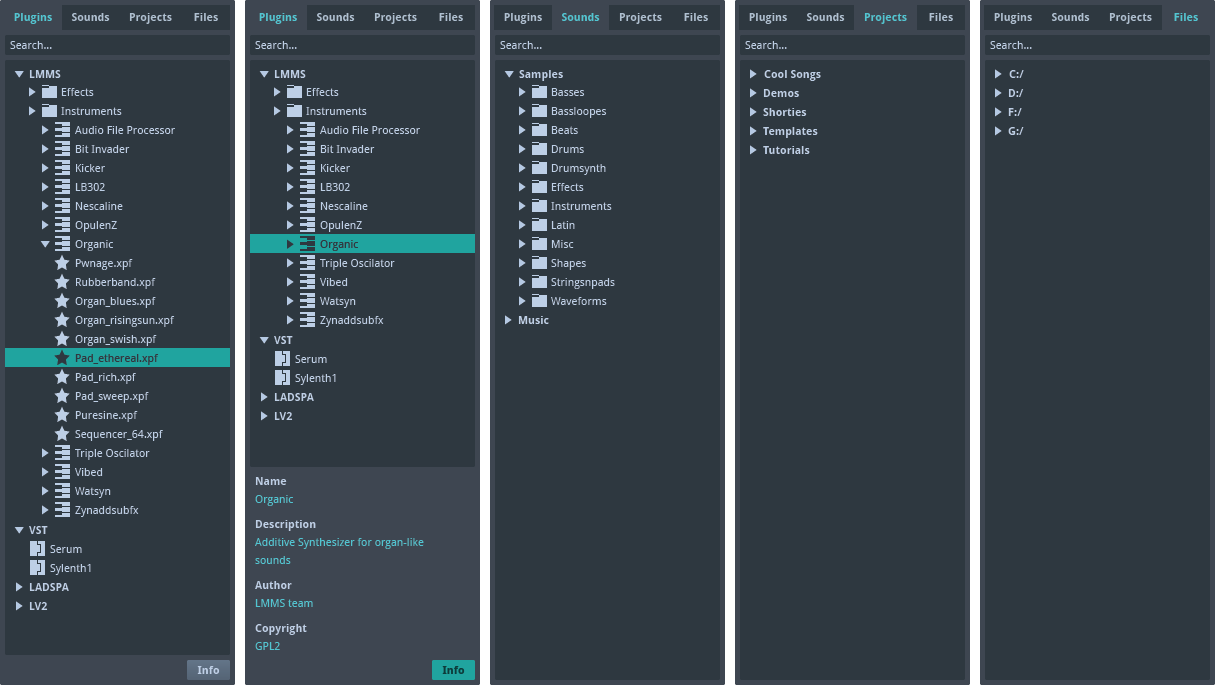 Improving effect plugin selector dialog · Issue #3799 · LMMS/lmms · GitHub