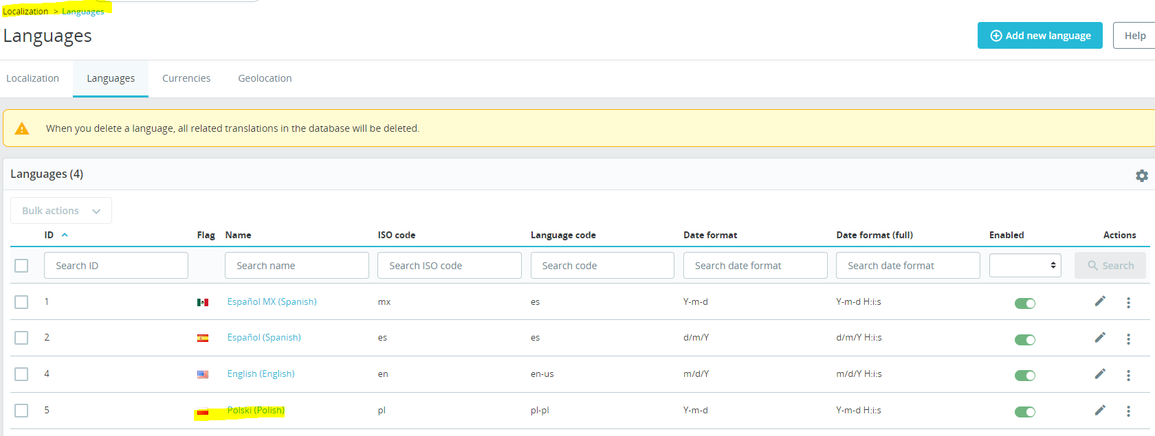 Prestashop docker no translation for backoffice menu · Issue #28128 · PrestaShop/PrestaShop · GitHub