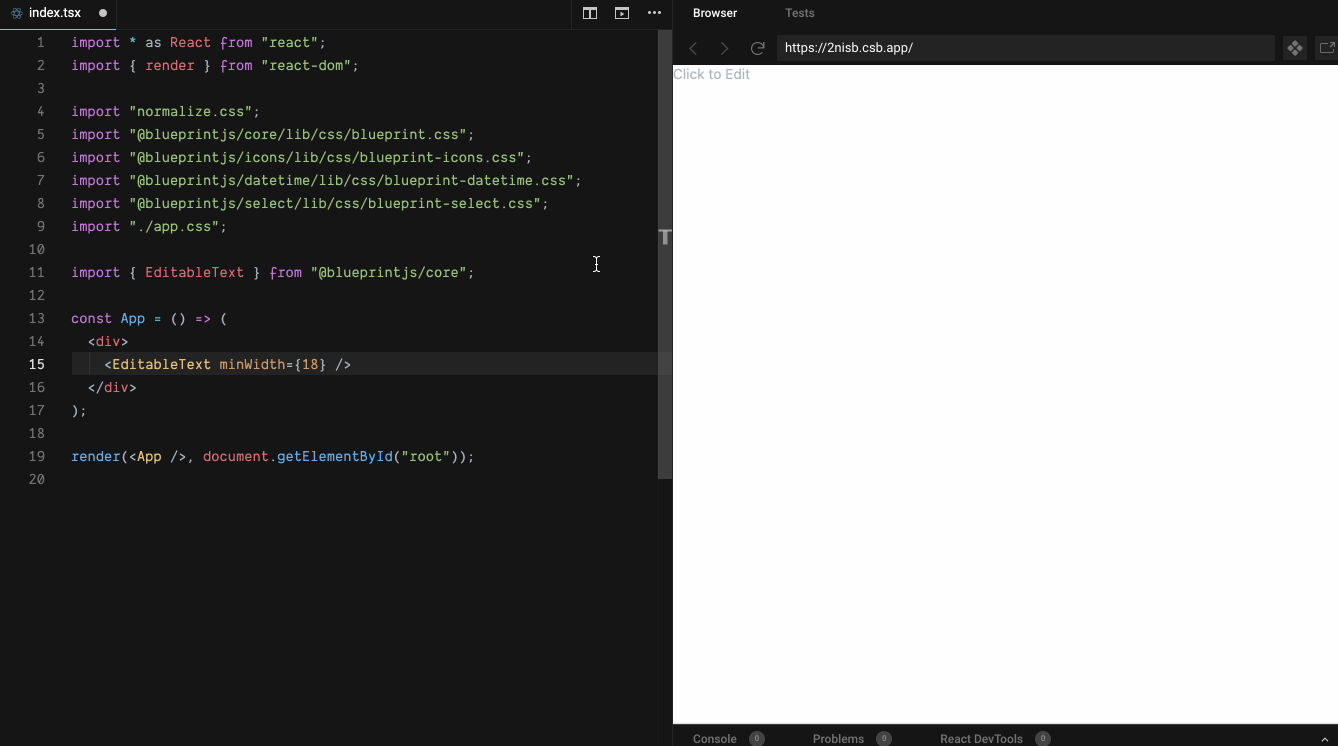 Edge case in EditableText causes infinite loop crash · Issue #4267 · palantir/blueprint · GitHub