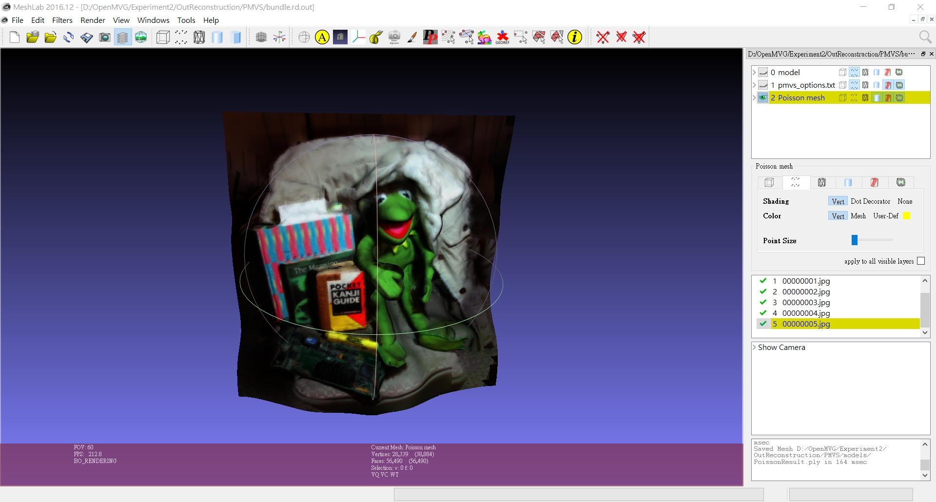 Use output of openMVG to PMVS in Meshlab with texture · Issue #1577 · openMVG/openMVG · GitHub