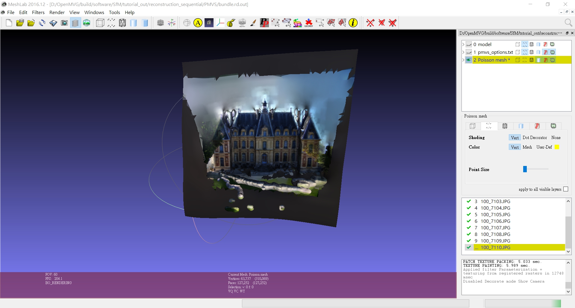 Use Output Of Openmvg To Pmvs In Meshlab With Texture · Issue 1577 · Openmvgopenmvg · Github
