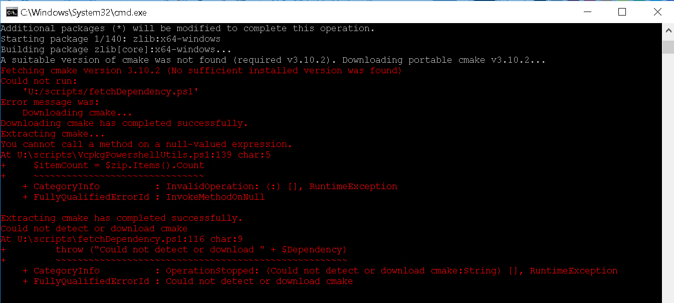 Error Finding Cmake Executable After Downloading And Extracting Cmake Archive · Issue 2741