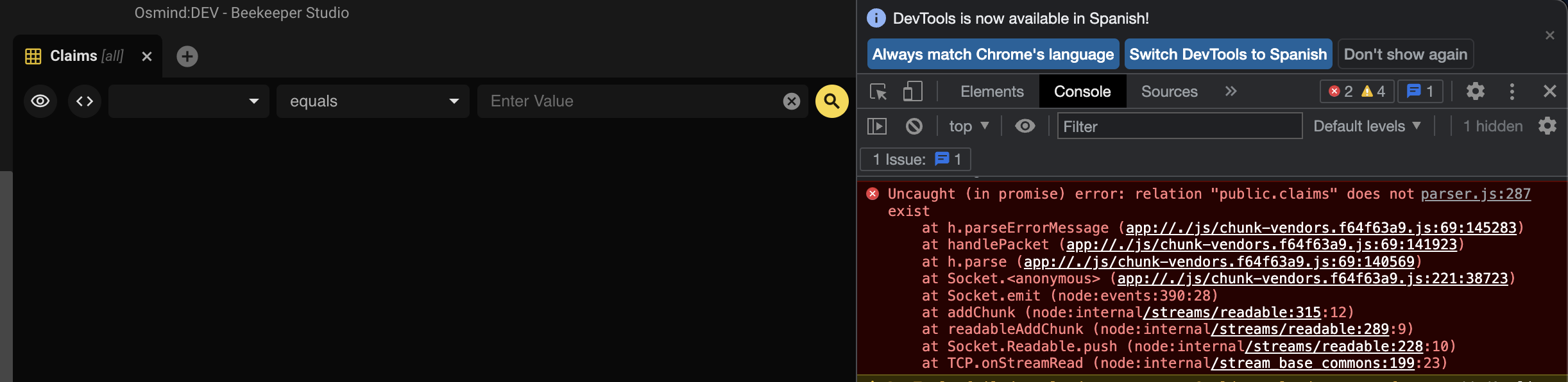 BUG: Relation does not exists · Issue #1568 · beekeeper-studio/beekeeper-studio · GitHub