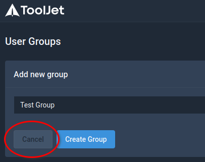 Create groups cancel button looks grayed out using dark theme · Issue #1292 · ToolJet/ToolJet ...
