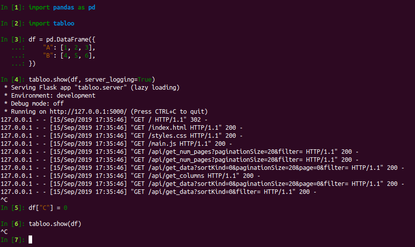Kernel busy even after closing the browser · Issue #5 · bluenote10/tabloo · GitHub