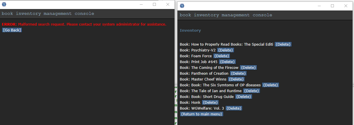 Book inventory management console in library is buggy · Issue #2340 · yogstation13/Yogstation ...