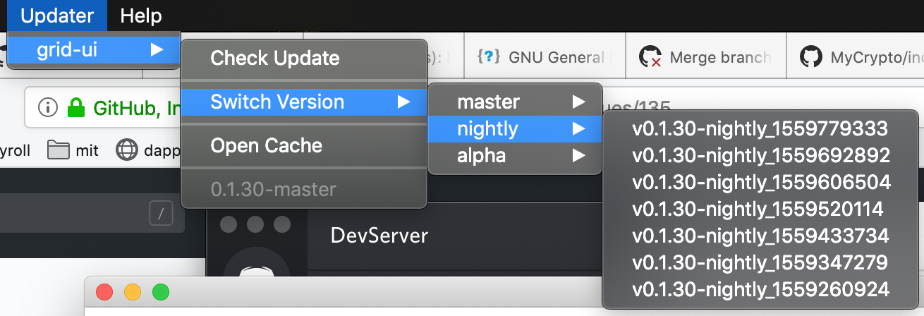 Bug: shell updater menu not displayed · Issue #135 · ethereum/grid · GitHub