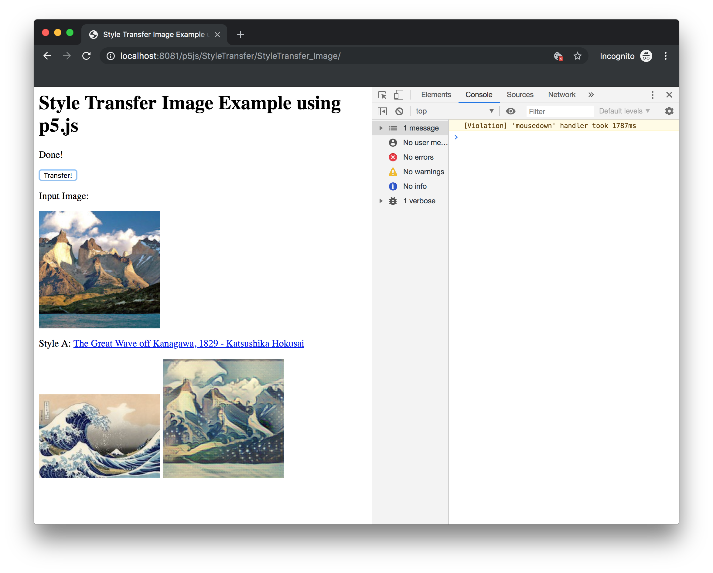 [Development] Styletransfer breaks on large images in development branch · Issue #370 · ml5js ...