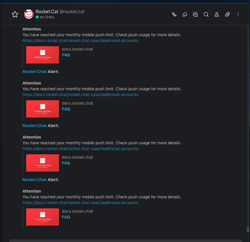 Push limit message sent multiple times · Issue #19877 · RocketChat/Rocket.Chat · GitHub