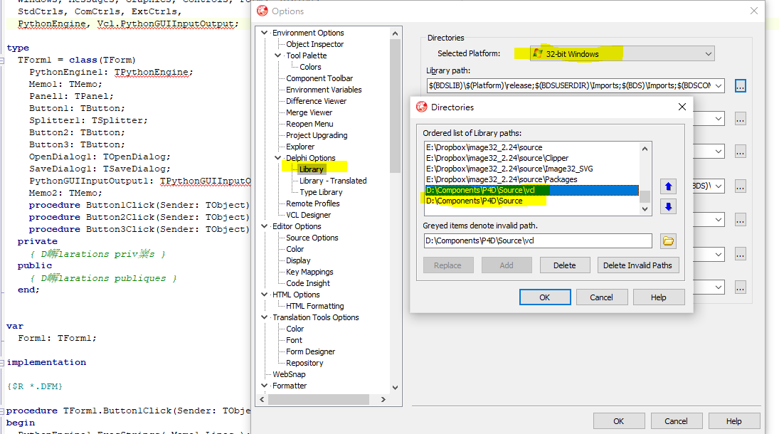 xe2 bpl installation problem , need help · Issue #313 · pyscripter/python4delphi · GitHub