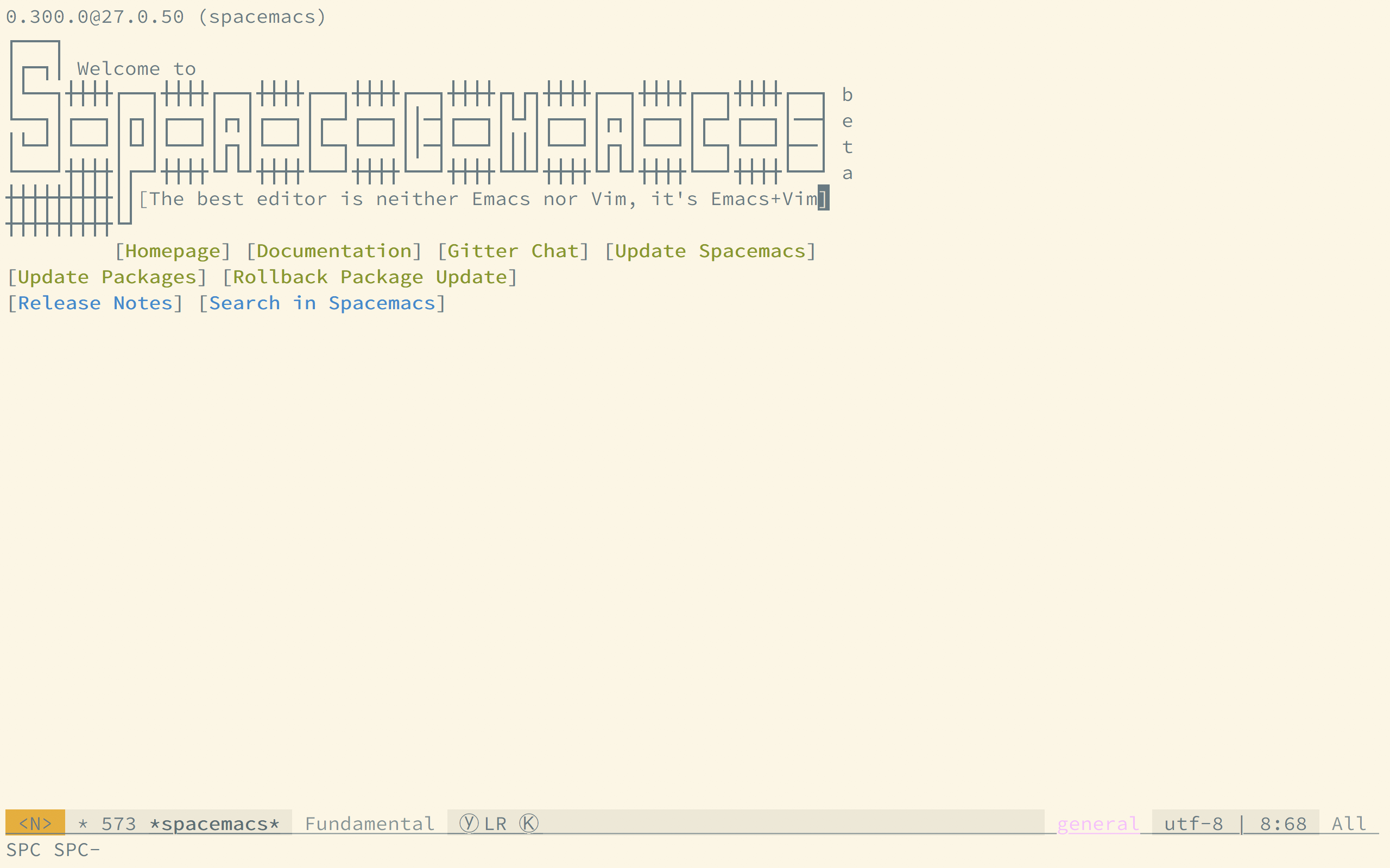 `SPC SPC` doesn't do M-x in terminal? · Issue #10625 · syl20bnr/spacemacs · GitHub