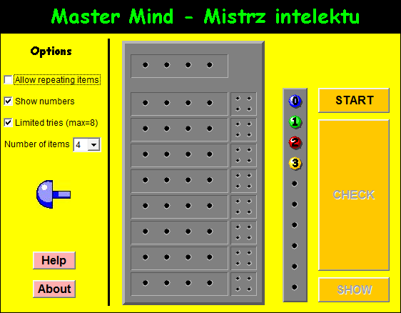 GitHub - MHellFire/MasterMind: MasterMind Java Applet game.