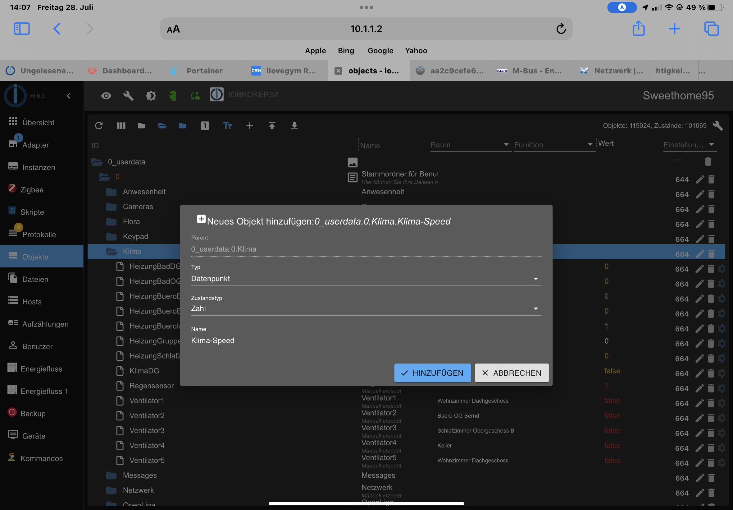 5 0 9 Can T Add Objects In Userdata · Issue 2004 · Iobroker Iobroker