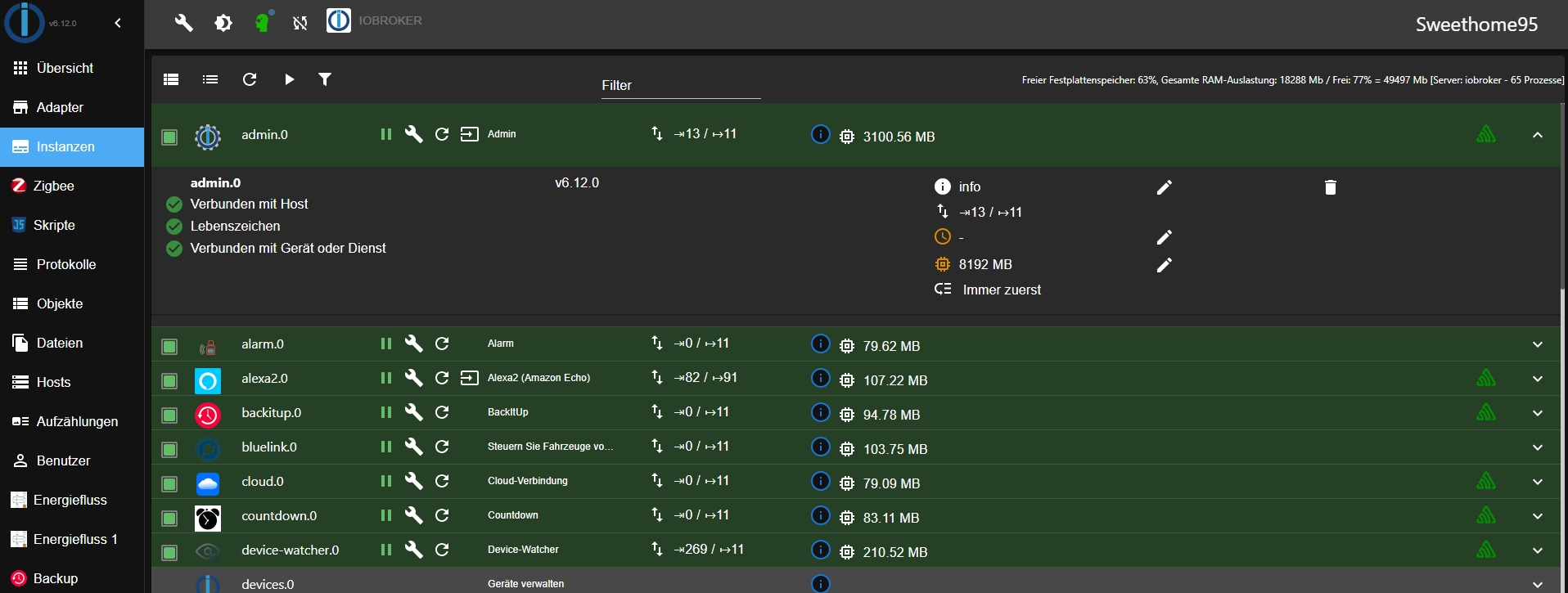 caught by controller - admin.io Javascript heap out of Memory · Issue #2177 · ioBroker/ioBroker ...