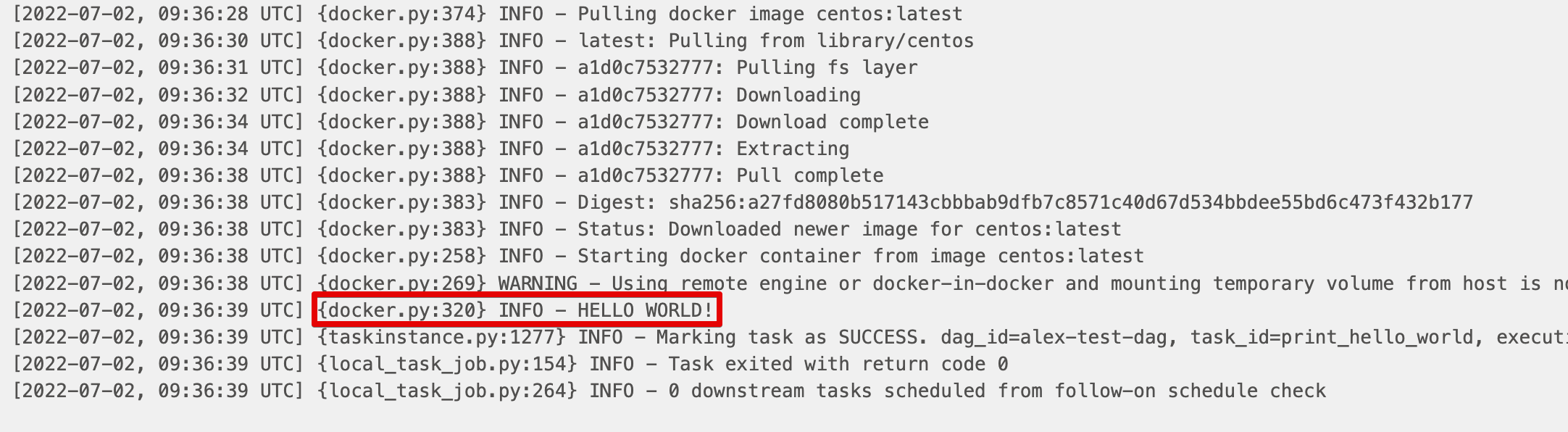 DockerOperator loosing some initial container output · Issue #9190 · apache/airflow · GitHub