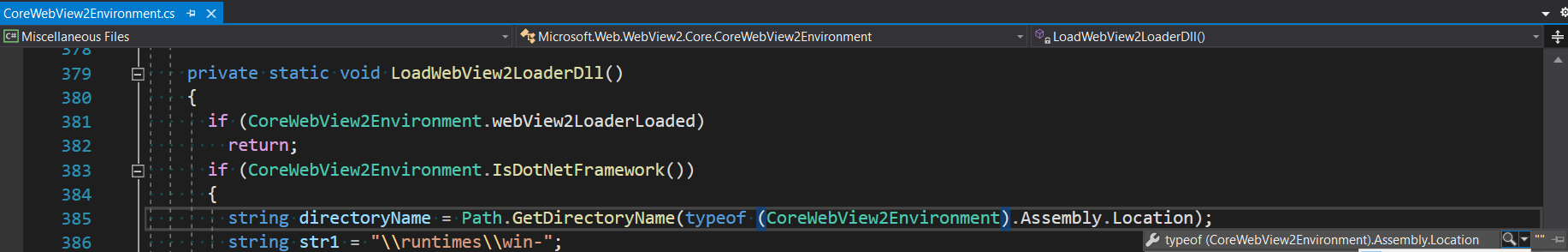 Exception thrown upon loading WebView2 runtime in the latest update ...