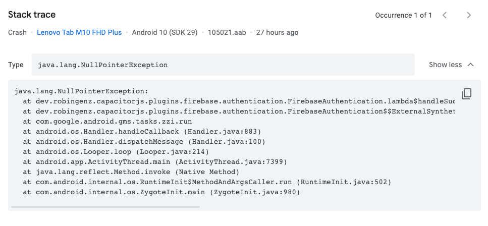 bug: Firebase Crash Report - NullPointerException · Issue #134 ... bug: Firebase Crash Report - NullPointerException · Issue #134 ...