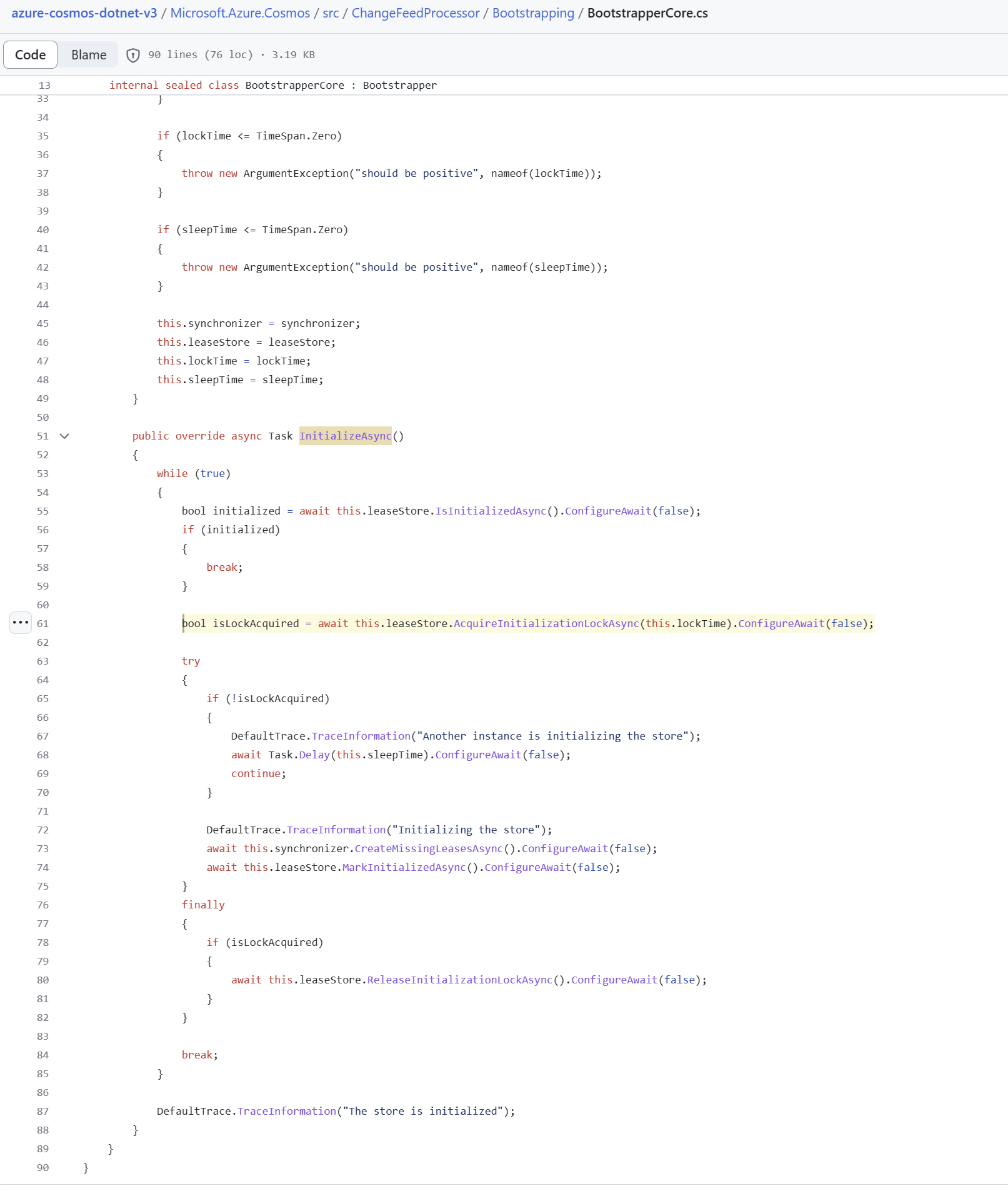 CosmosDBTrigger attribute "CreateLeaseContainerIfNotExists" will create a container which TTL is ...