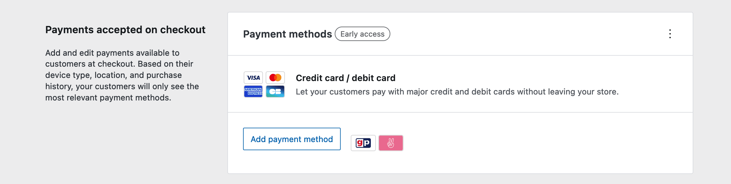 Pay for order page error when Early Access payment methods are enabled ...