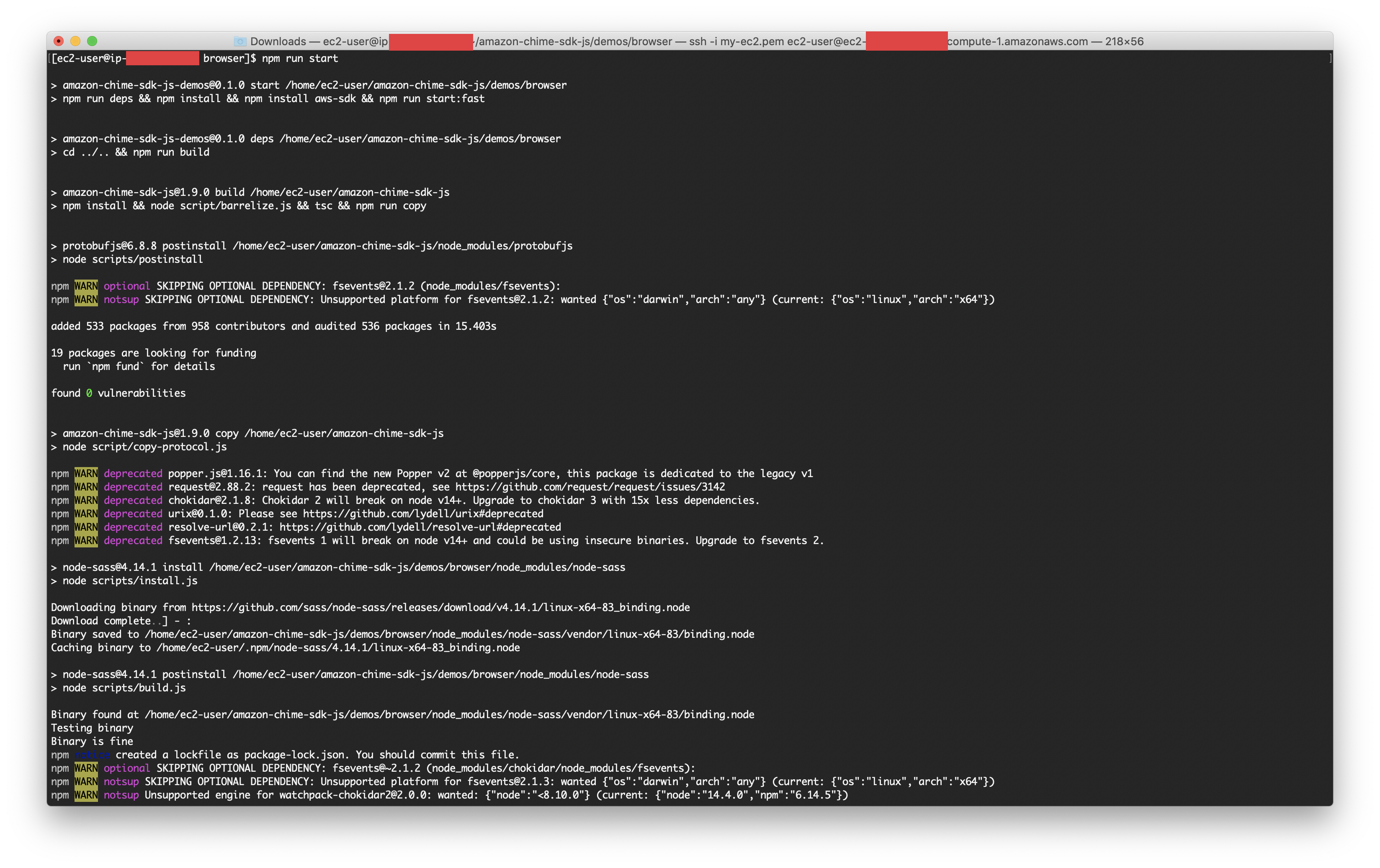 Node Command Not Found · Issue 460 · Awsamazon Chime Sdk Js · Github