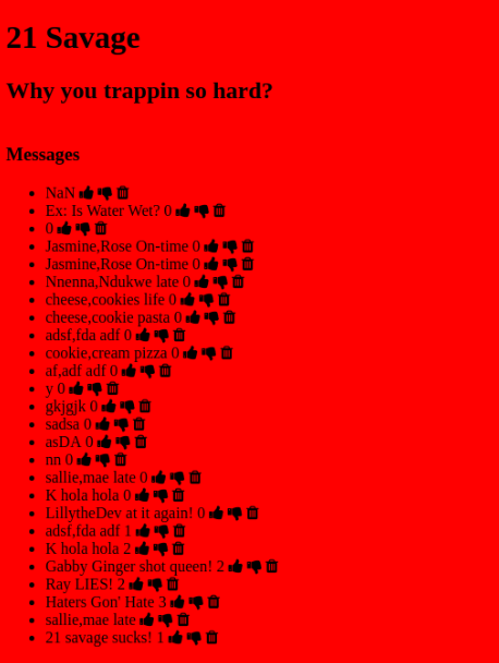 GitHub - dscarlett-chwy/21-Savage-Fan-Site: A full stack app that utilizes Node.js, Express ...