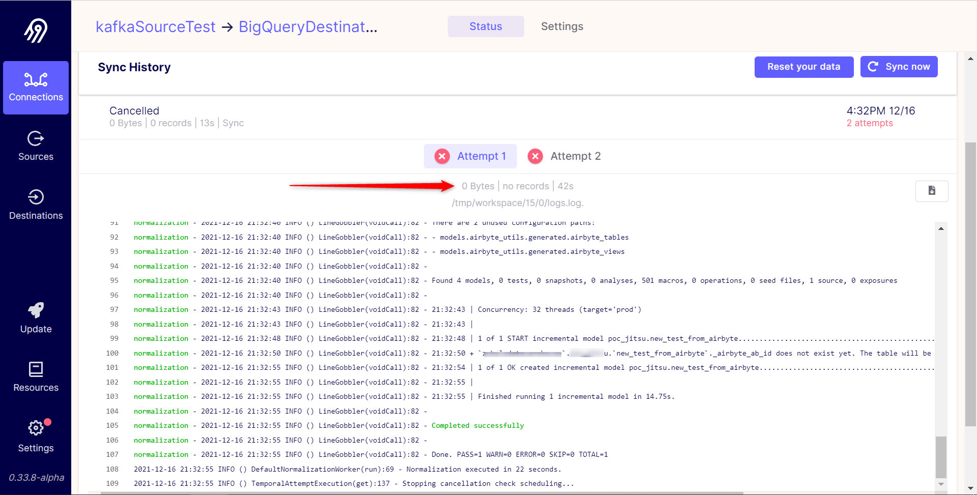 🐛 Source Kafka: no records are read · Issue #8875 · airbytehq/airbyte · GitHub