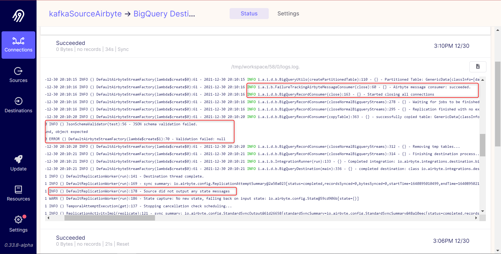 🐛 Source Kafka: no records are read · Issue #8875 · airbytehq/airbyte · GitHub