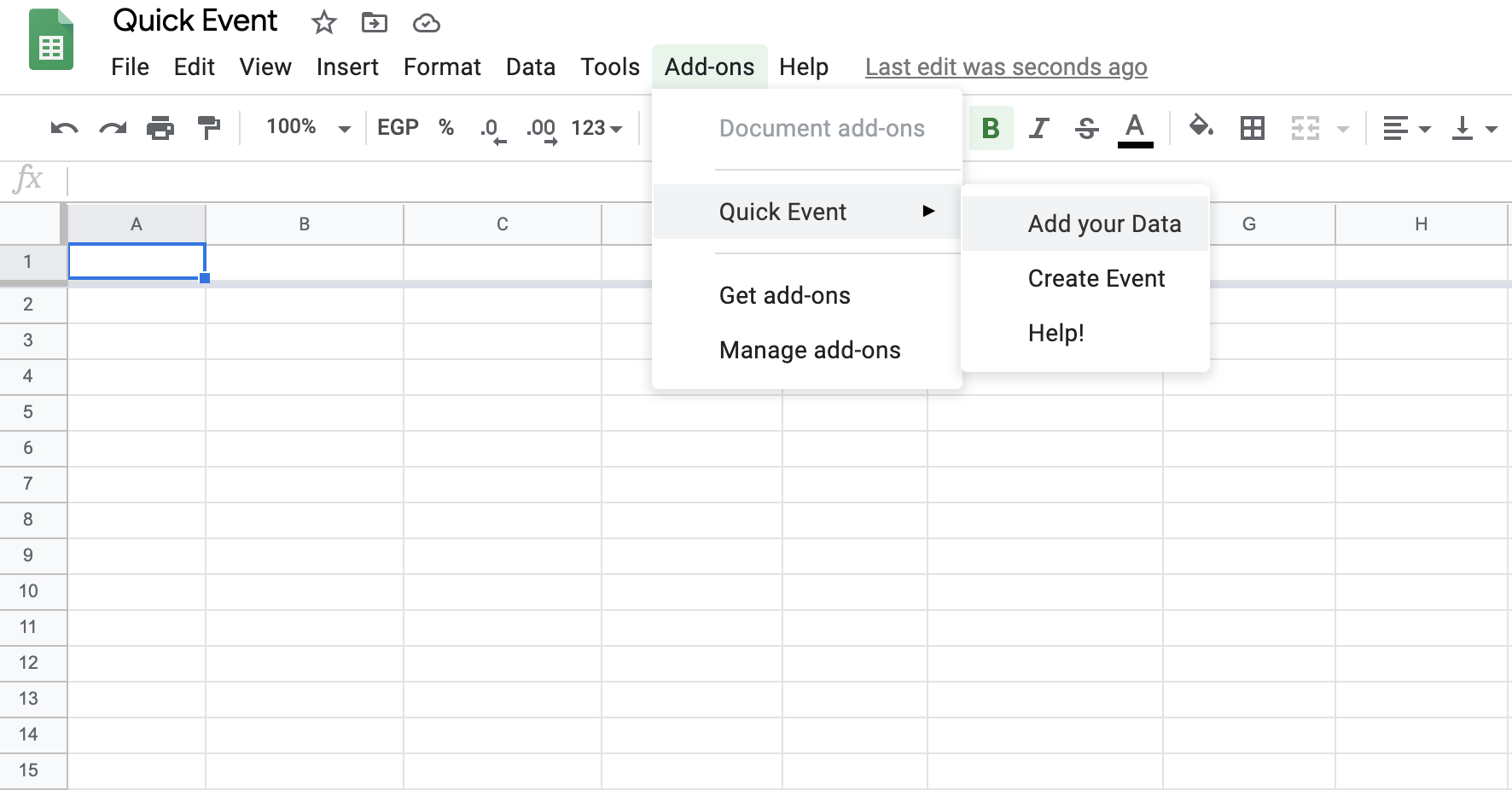 GitHub - iayazedan/Quick-Event: Google spreadsheet Add-on