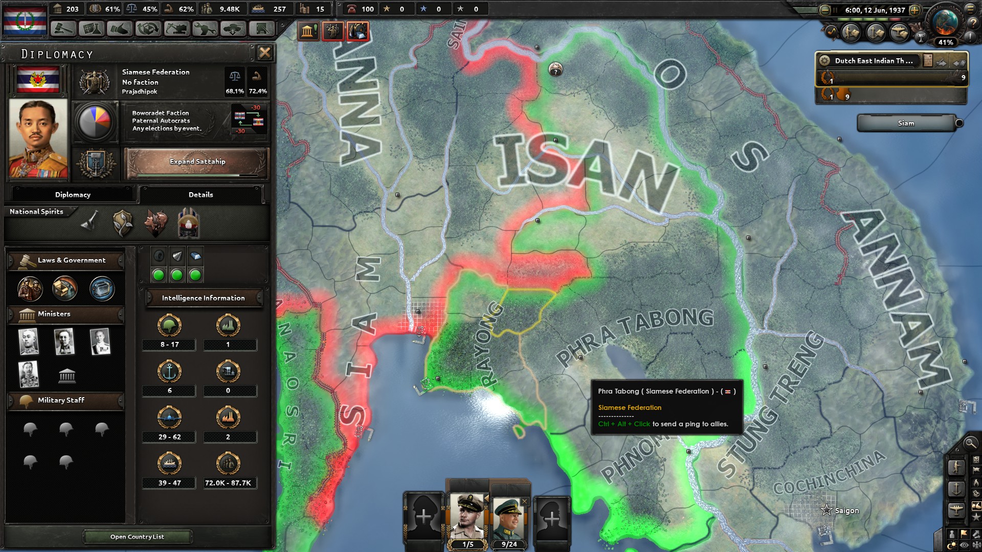 Siam's civil war factions ended up both PathAut with the same leader ...
