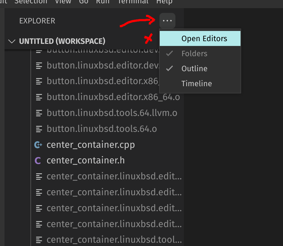 Allow Completely Hiding The Open Editors Panel · Issue 2268 · Lapce Lapce · Github