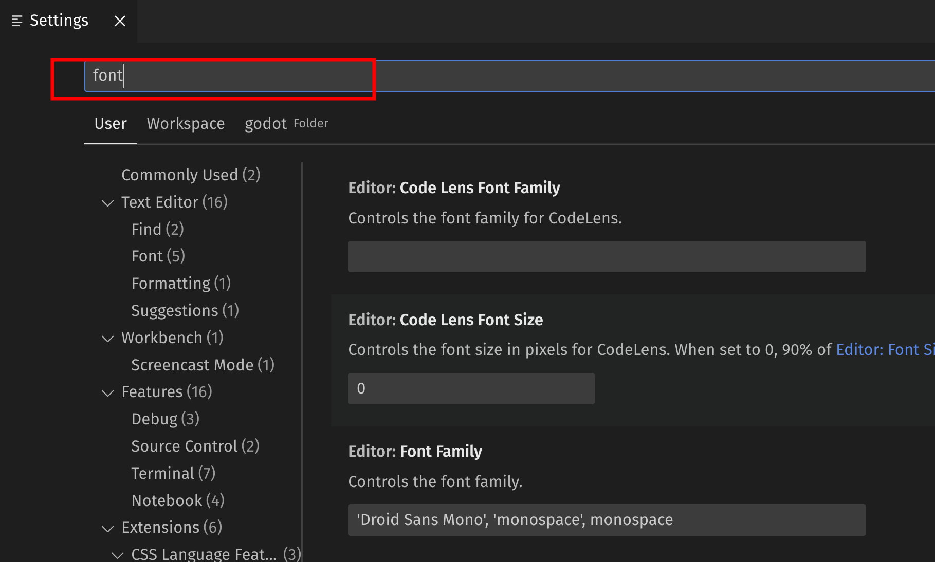 Allow Filtering On The Settings View · Issue 2283 · Lapce Lapce · Github