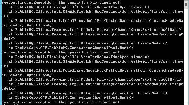 The Operation has timed out · Issue #1301 · dotnetcore/CAP · GitHub