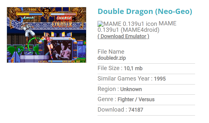 Double Dragon (Neo-Geo) failed？ · Issue #1564 · libretro/mame2003-plus ...