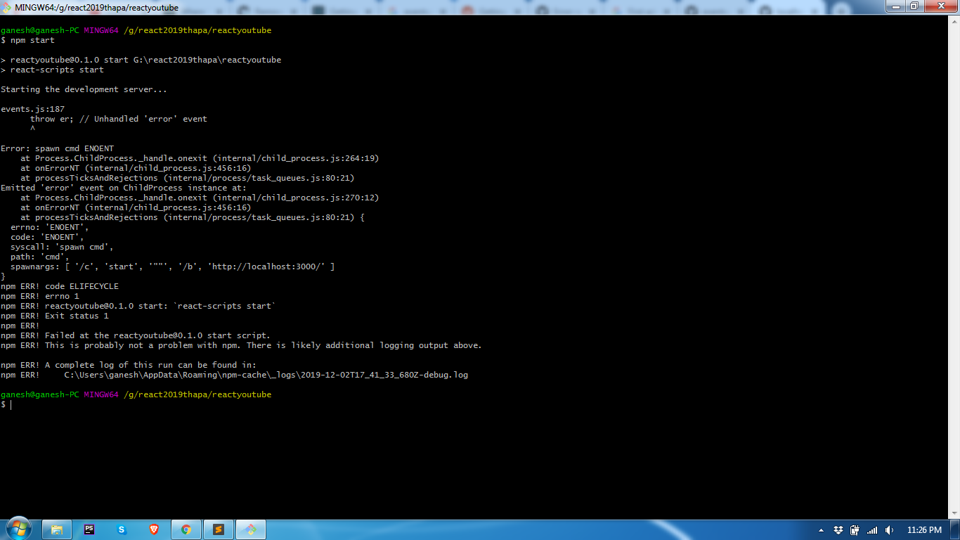 Local server is not run · Issue #17502 · facebook/react · GitHub