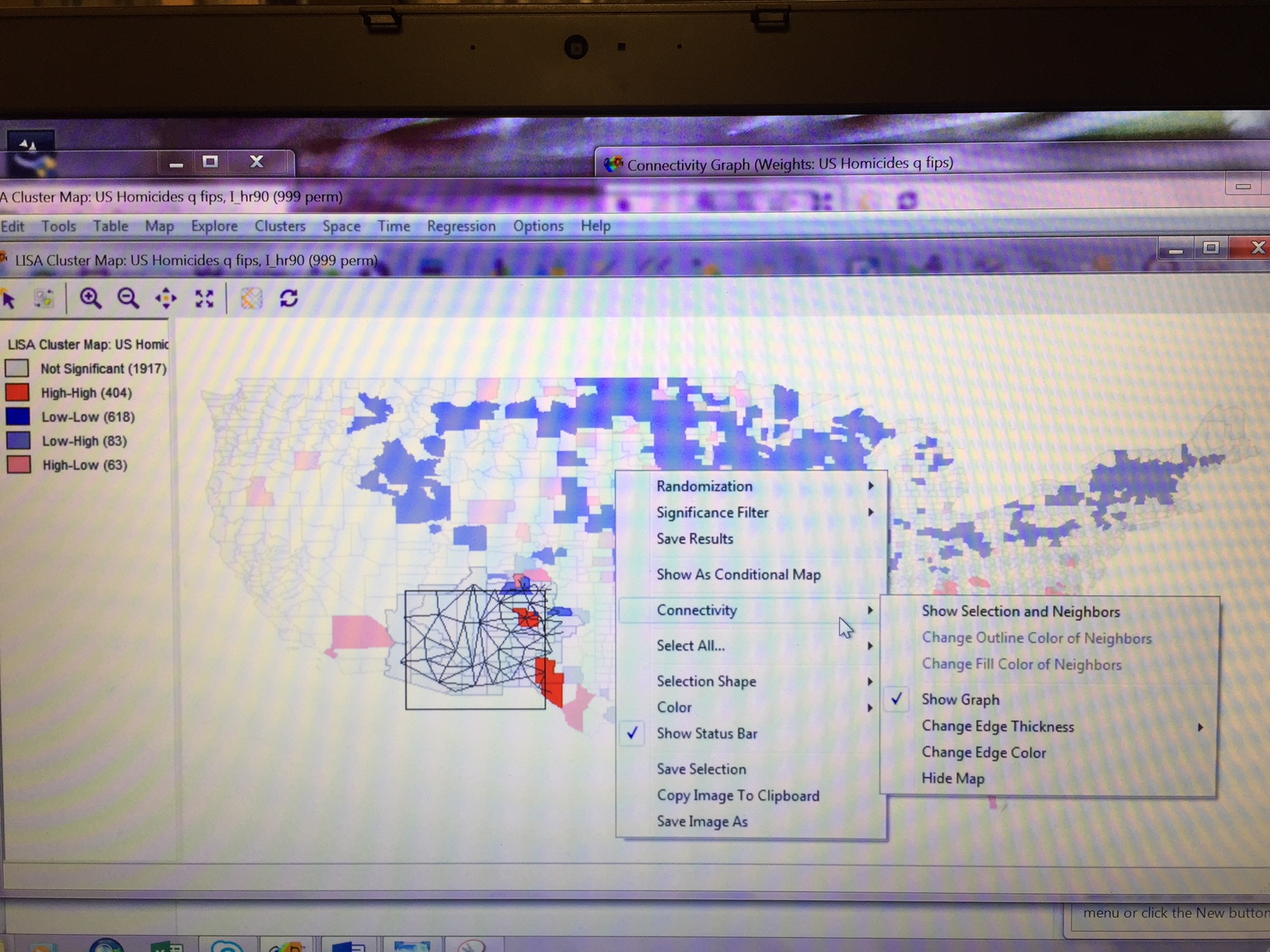 unstable behavior of the weights (connectivity) graph · Issue #1472 · GeoDaCenter/geoda · GitHub