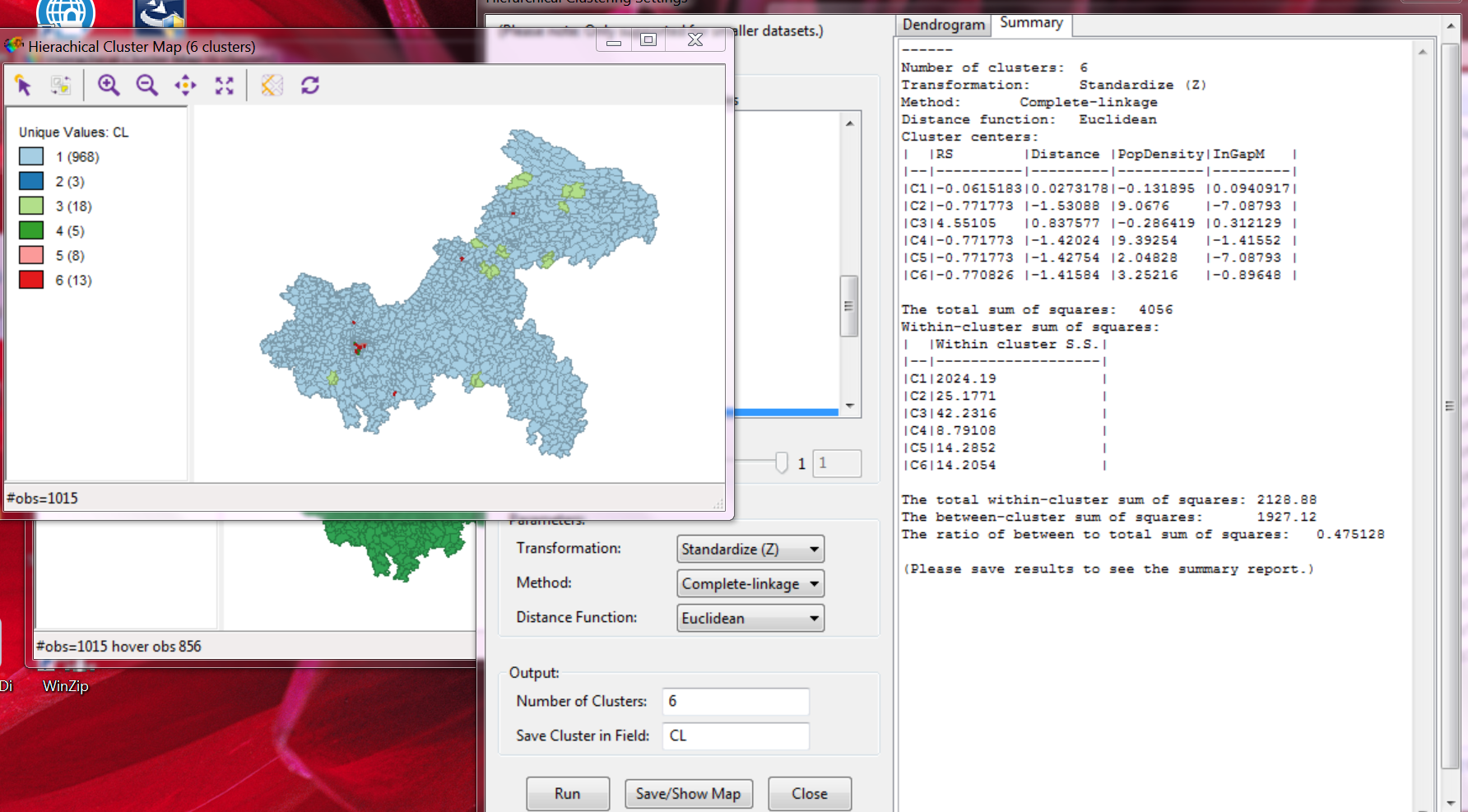 hierarchical clustering summary tab · Issue #1438 · GeoDaCenter/geoda · GitHub