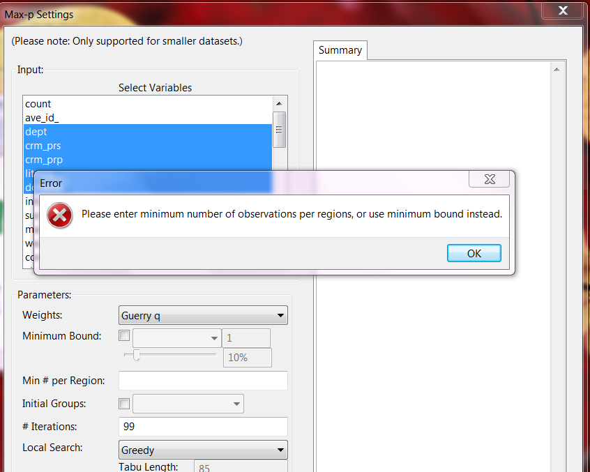 max-p issues · Issue #1052 · GeoDaCenter/geoda · GitHub