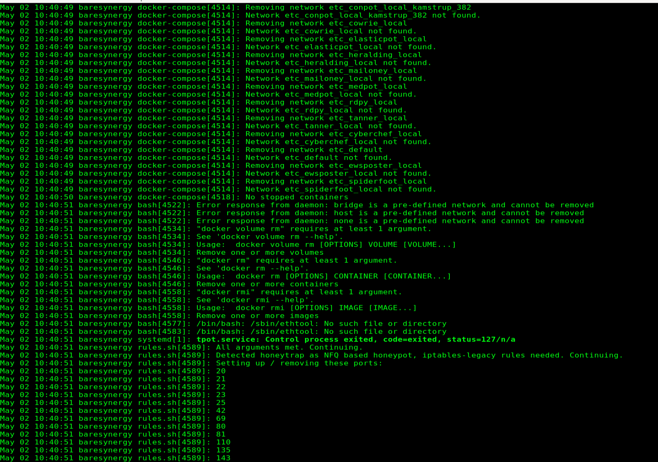 I can't get t-pot running · Issue #626 · telekom-security/tpotce · GitHub