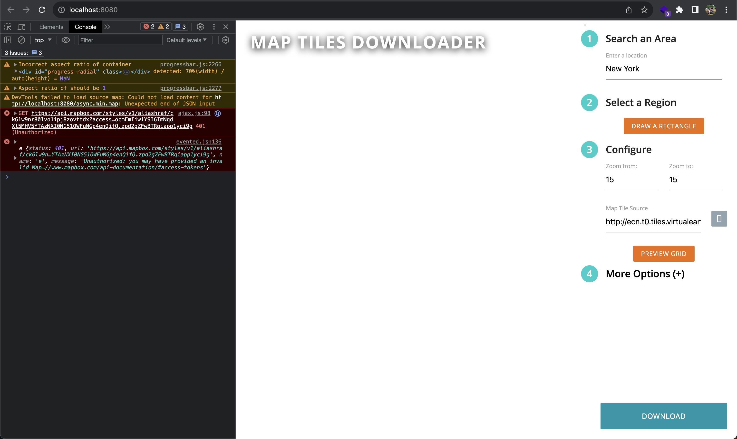 MapBox Access Token Unauthorized · Issue #36 · AliFlux/MapTilesDownloader · GitHub
