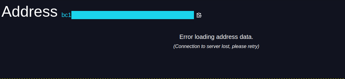 Mempool.space unable to search by wallet address · Issue #3686 · raspiblitz/raspiblitz · GitHub