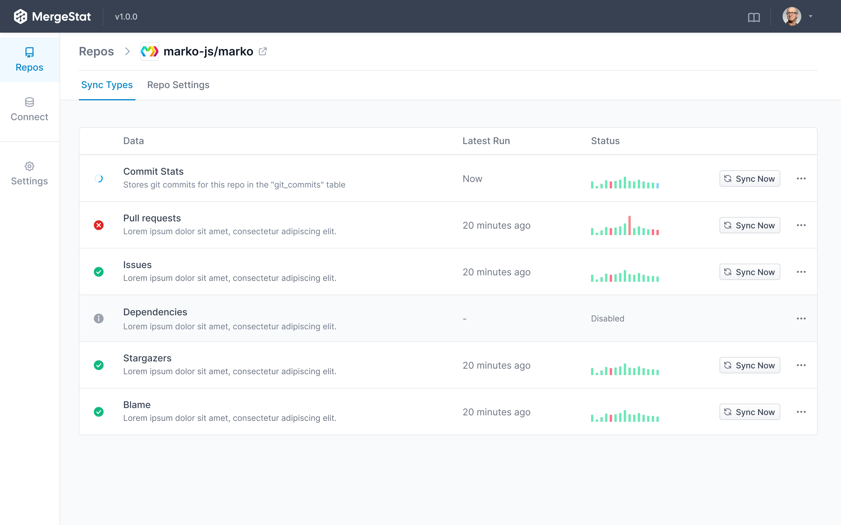 Update Ui For Sync Types · Issue 194 · Mergestat Mergestat · Github