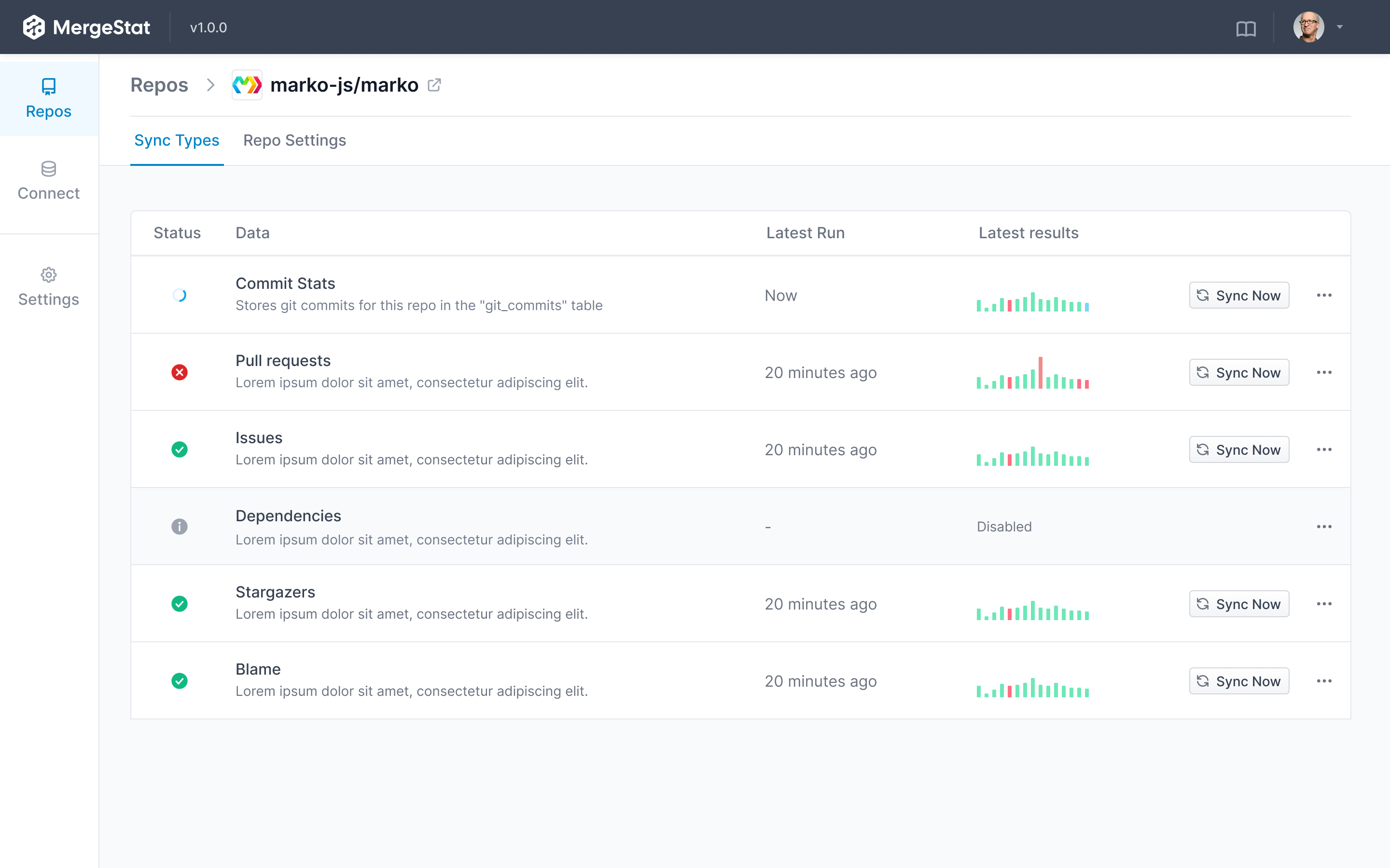 Update `Data` to `Sync Type` in repo page syncs table · Issue #112 · mergestat/mergestat · GitHub