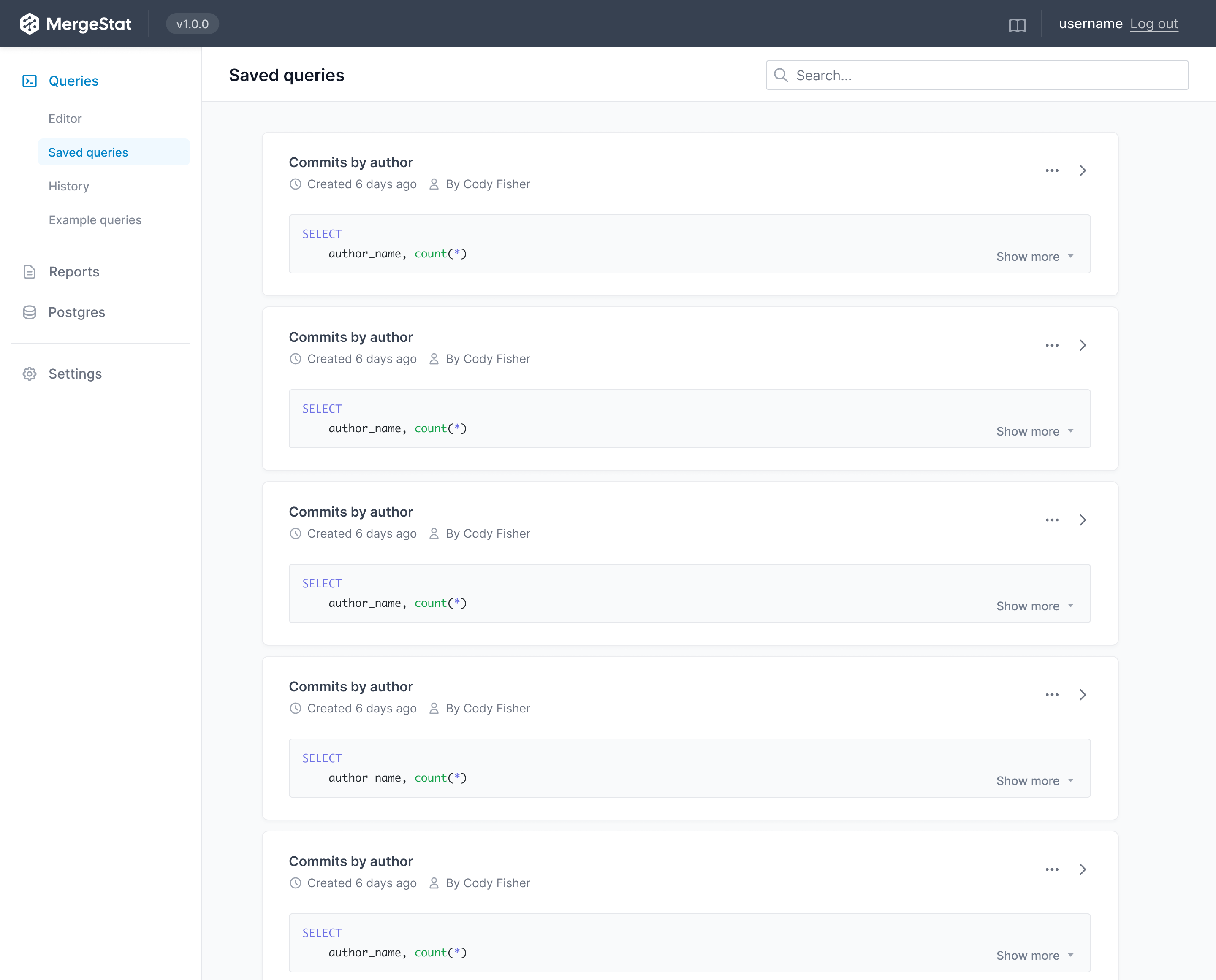 Implement the UI for direct SQL queries · Issue #88 · mergestat/mergestat · GitHub