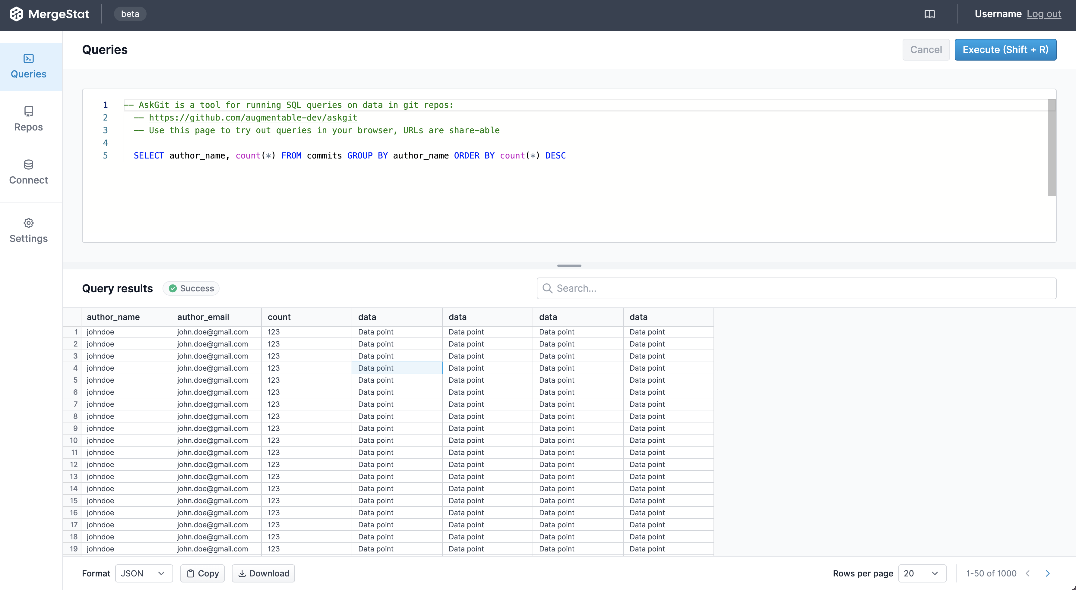 Customize Row Height On Blueprintjs Query Results Table · Issue 361 · Mergestat Mergestat · Github