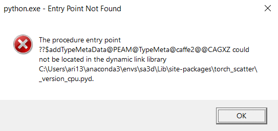 Entry Point Not Found · Issue #24 · Jumpat/SegmentAnythingin3D · GitHub