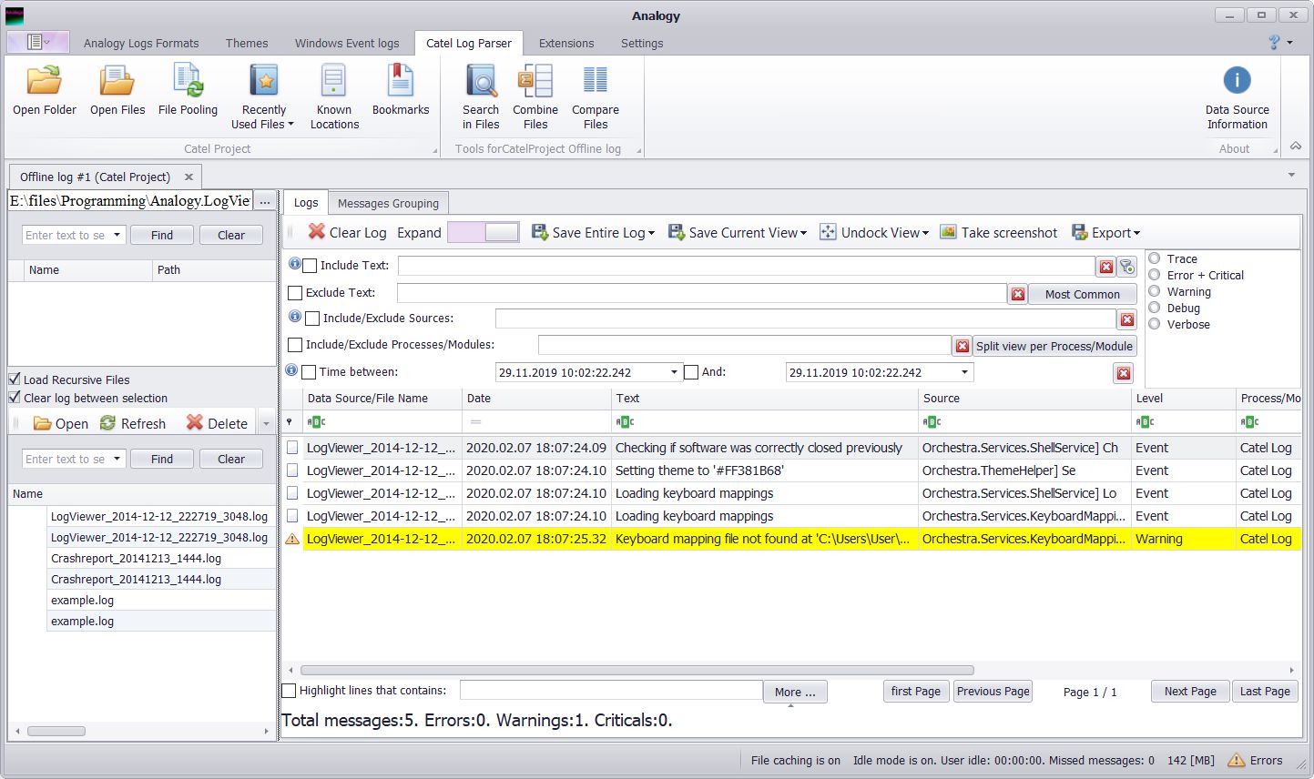 Create Log Parser For Catel Project Log Files · Issue 86 · Analogy Logviewer Analogy Logviewer