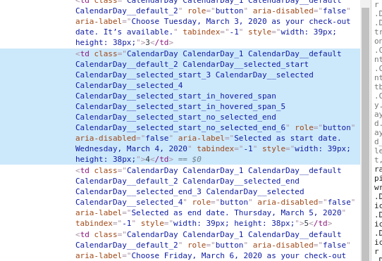 Calendarday Selected Start No Selected End Is Not Removed From The Startdate Element S