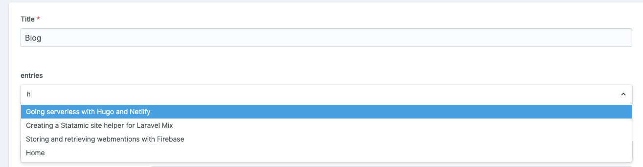Entries relation field doesn't work · Issue #926 · statamic/cms · GitHub