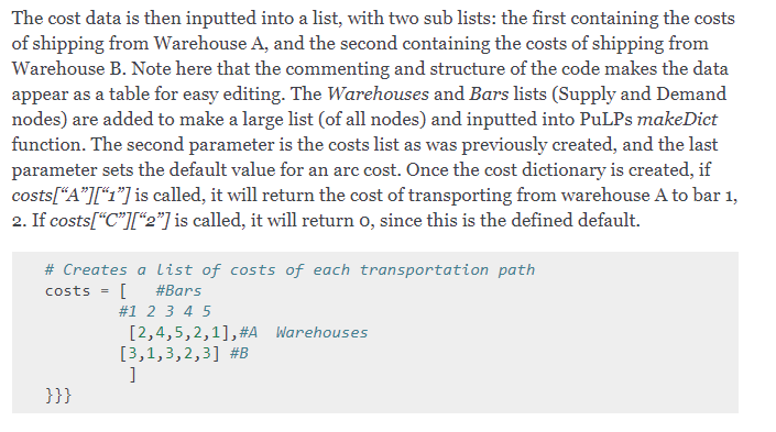 Missing code in Transportation Problem Case Study · Issue #276 · coin ...