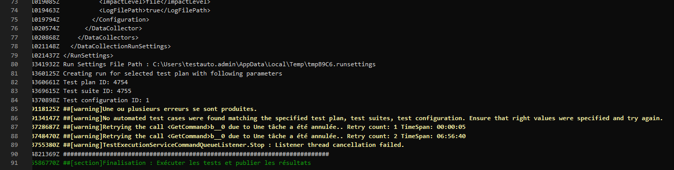 Azuredevops Can Not Run Tests From Testplan Based Builds · Issue 11832 · Microsoftazure